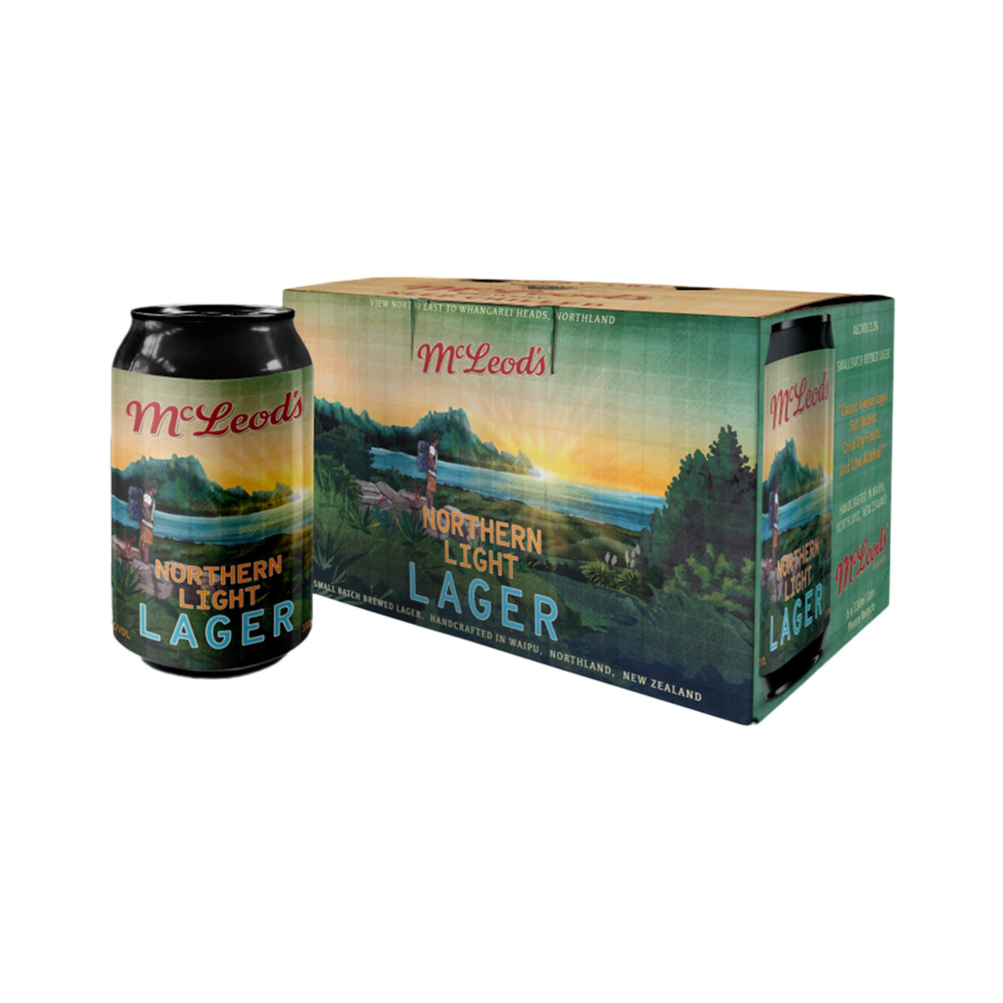Northern Light Lager 330ml can x 6 Pack | Mcleod's Brewery NZ – McLeod ...